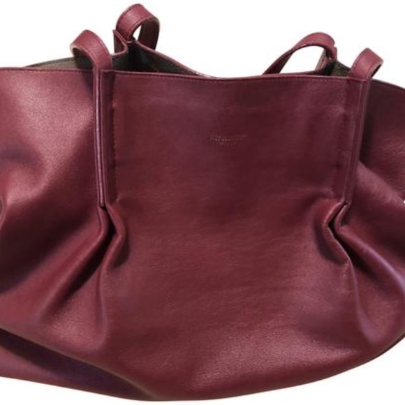 Nina Ricci | Bags | Nina Ricci Ondine Burgundy Leather Tote | Poshmark